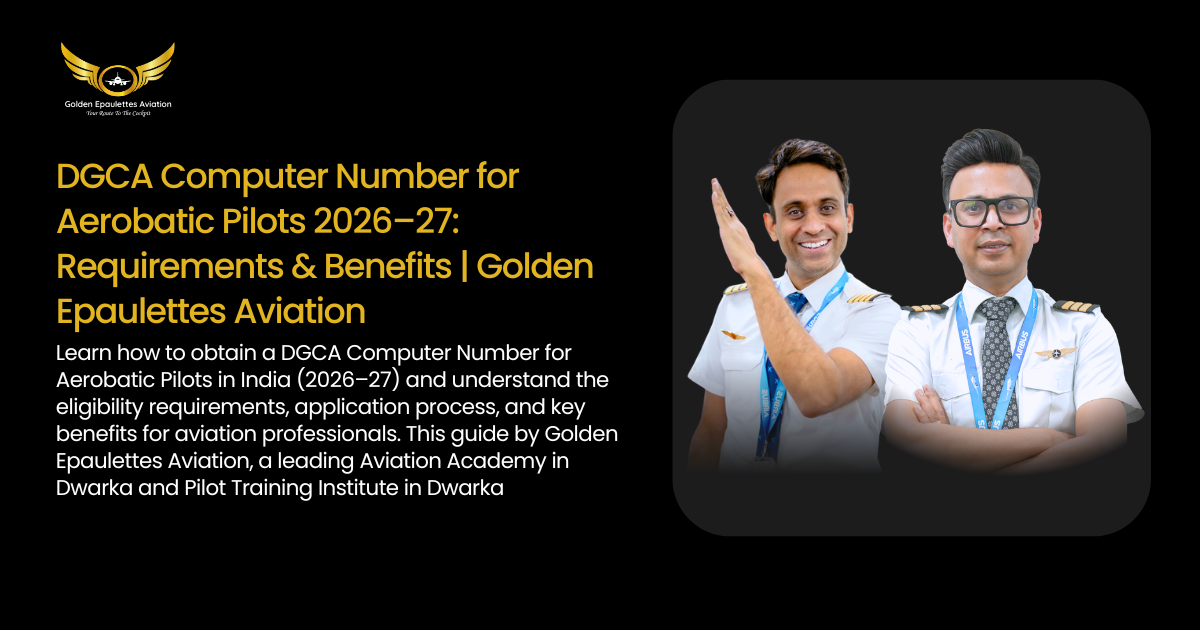 DGCA Computer Number for Aerobatic Pilots 2026-27 | Golden Epaulettes ...
