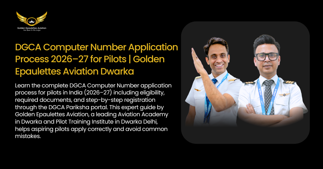 DGCA Computer Number Application Process 2026-27 | Golden Epaulettes ...