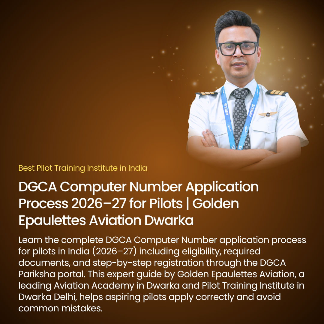 DGCA Computer Number Application Process 2026-27 | Golden Epaulettes ...